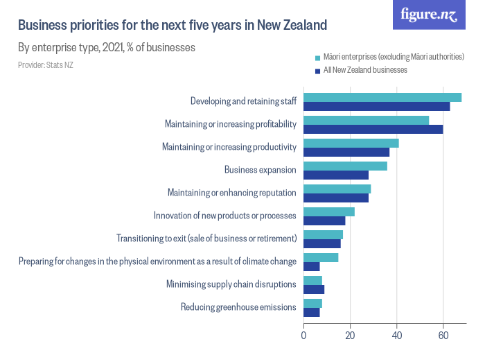 Business priorities for the next five years in New Zealand - Figure.NZ