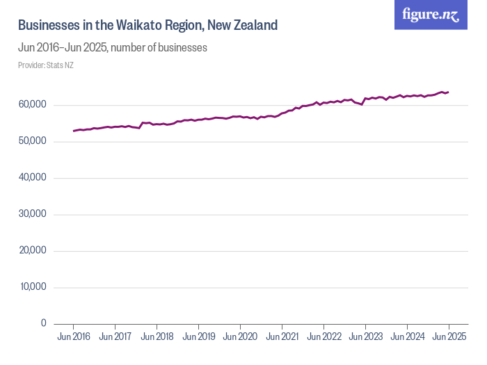 Businesses in the Waikato Region, New Zealand - Figure.NZ
