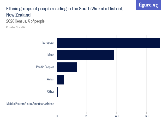 Ethnic groups of people residing in the South Waikato District, New ...