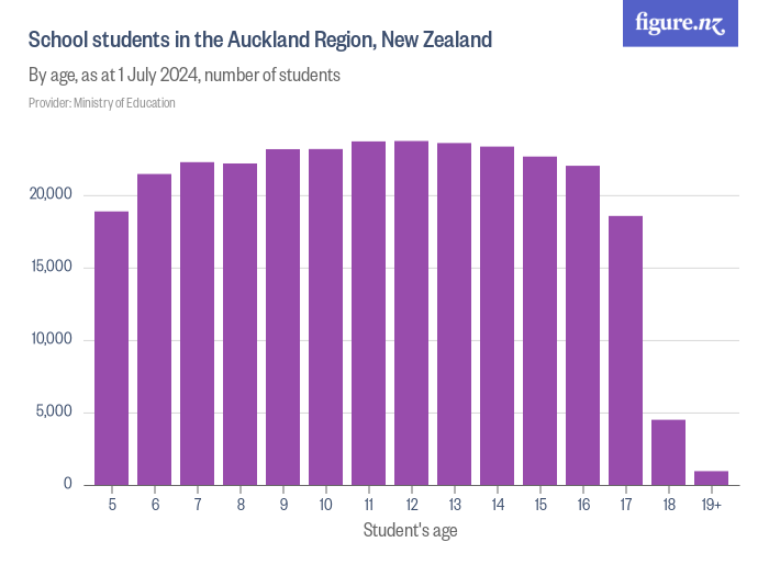 School students in the Auckland Region, New Zealand - Figure.NZ