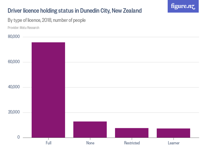 Driver licence holding status in Dunedin City, New Zealand - Figure.NZ