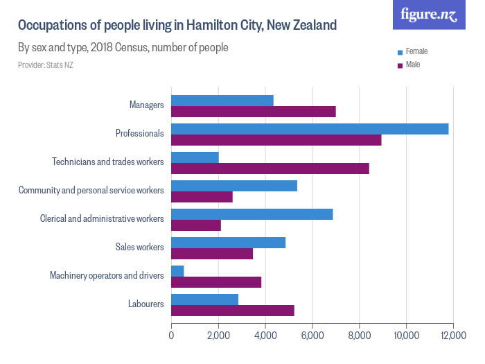 Occupations of people living in Hamilton City, New Zealand - Figure.NZ