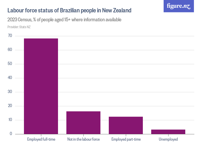Labour force status of Brazilian people in New Zealand - Figure.NZ