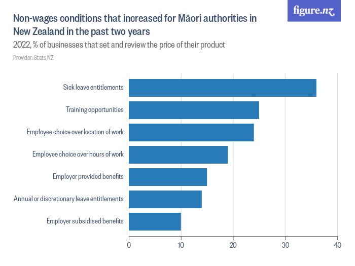 Non-wages conditions that increased for Māori authorities in New ...